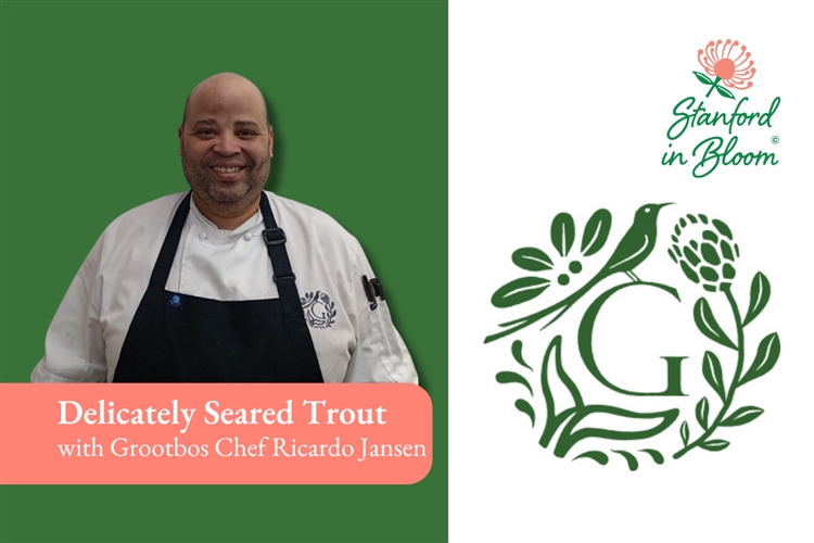 Grootbos Chef Demo: Delicately Seared Trout with Grootbos Chef Ricardo ...